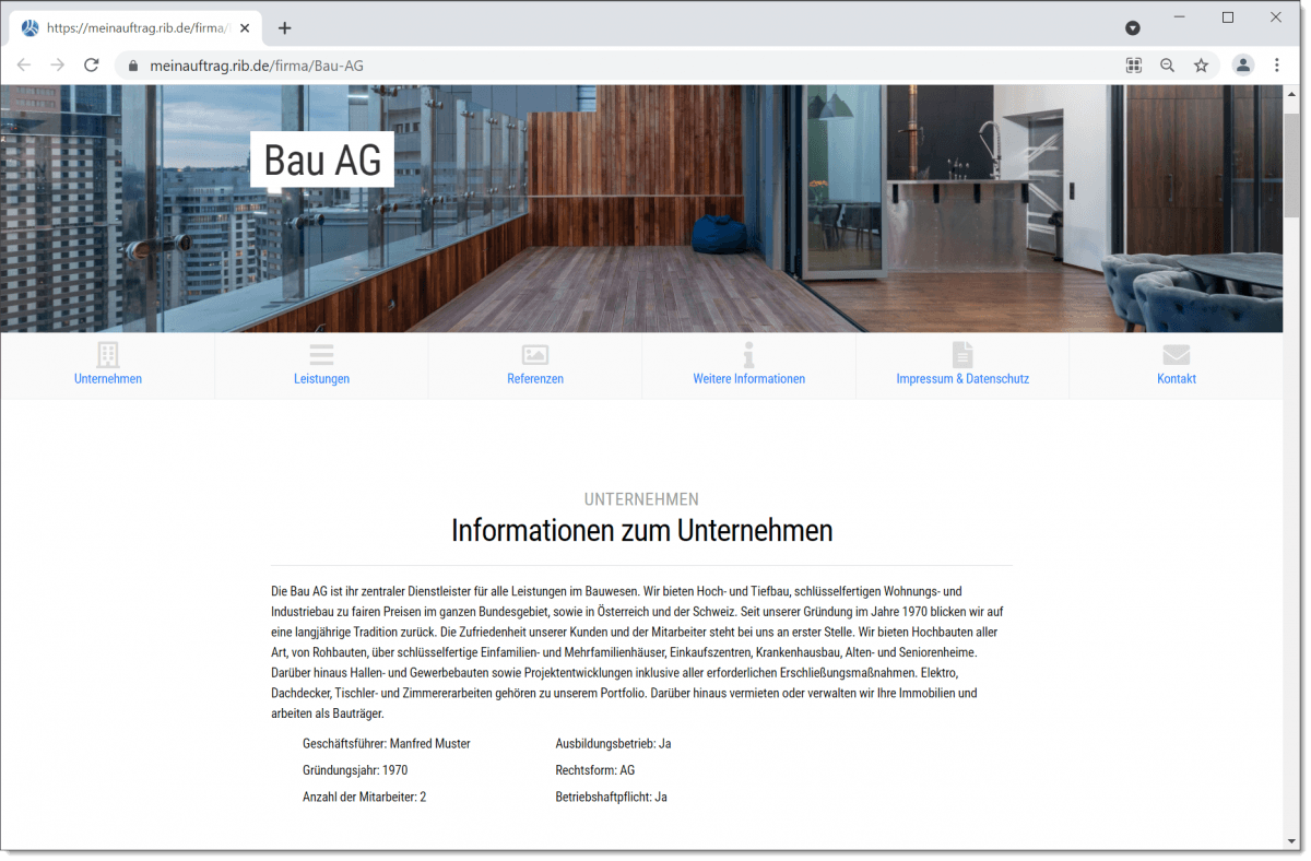 RIB iTWO e-Vergabe public